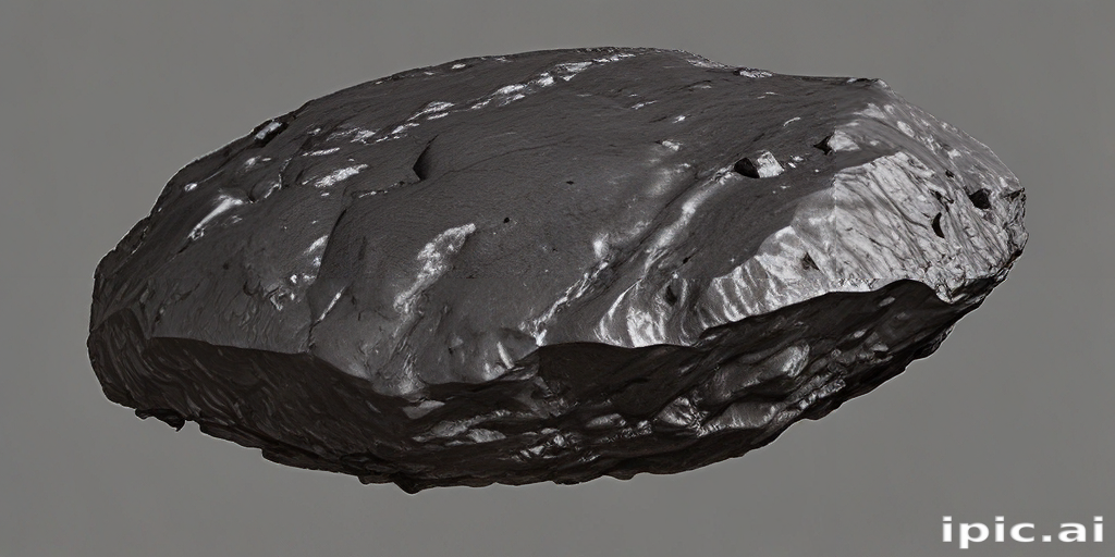 Detailed View of a Textured, Dark-Colored Rock with Irregular Surface ...