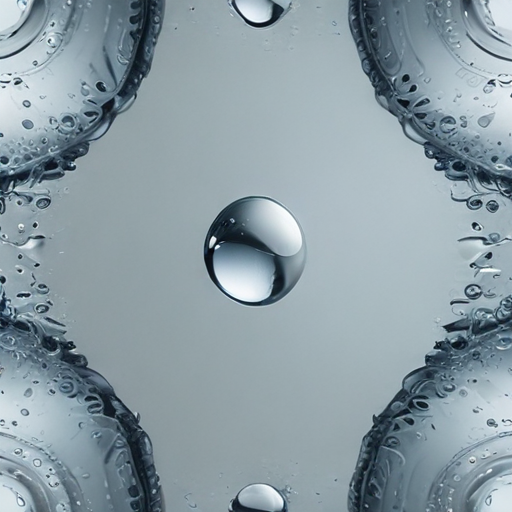 Symmetrical Pattern of Water Droplets on Clear Surfaces Reflecting Light