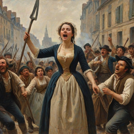 An Uprising: A Woman Leads a Passionate Crowd in Protest