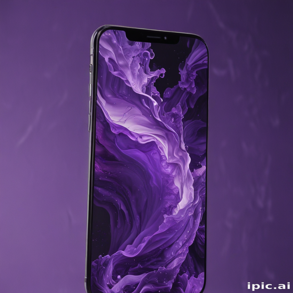 Stunning Purple Abstract Design Displayed on a Sleek Modern Smartphone