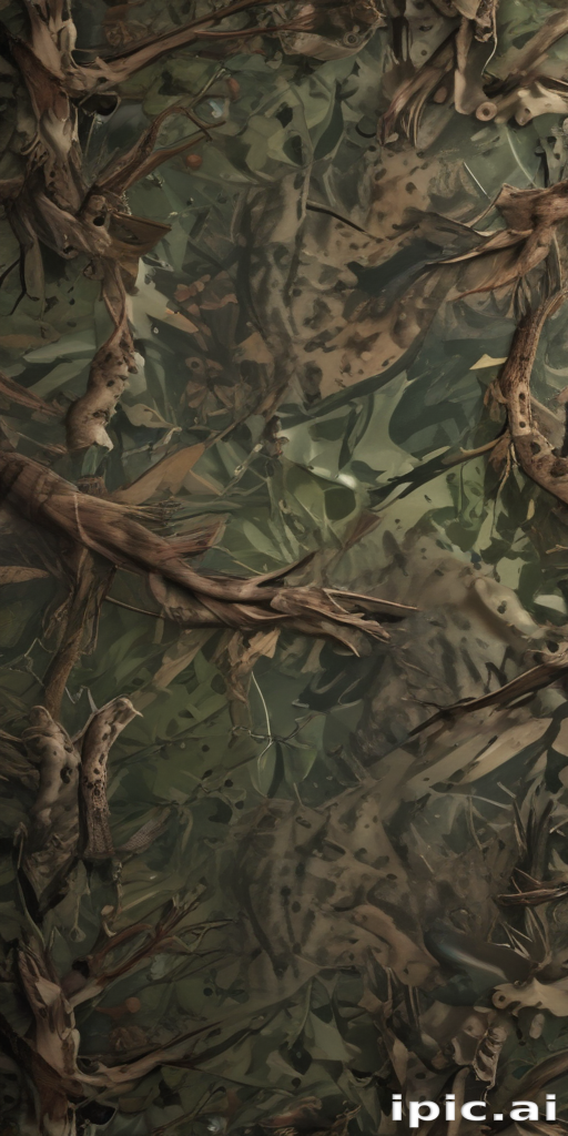 Intricate Textures of Nature: A Blend of Leaves and Twigs