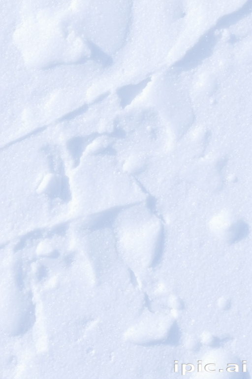 A Serene Winter Landscape Featuring Freshly Fallen Snow and Tracks.