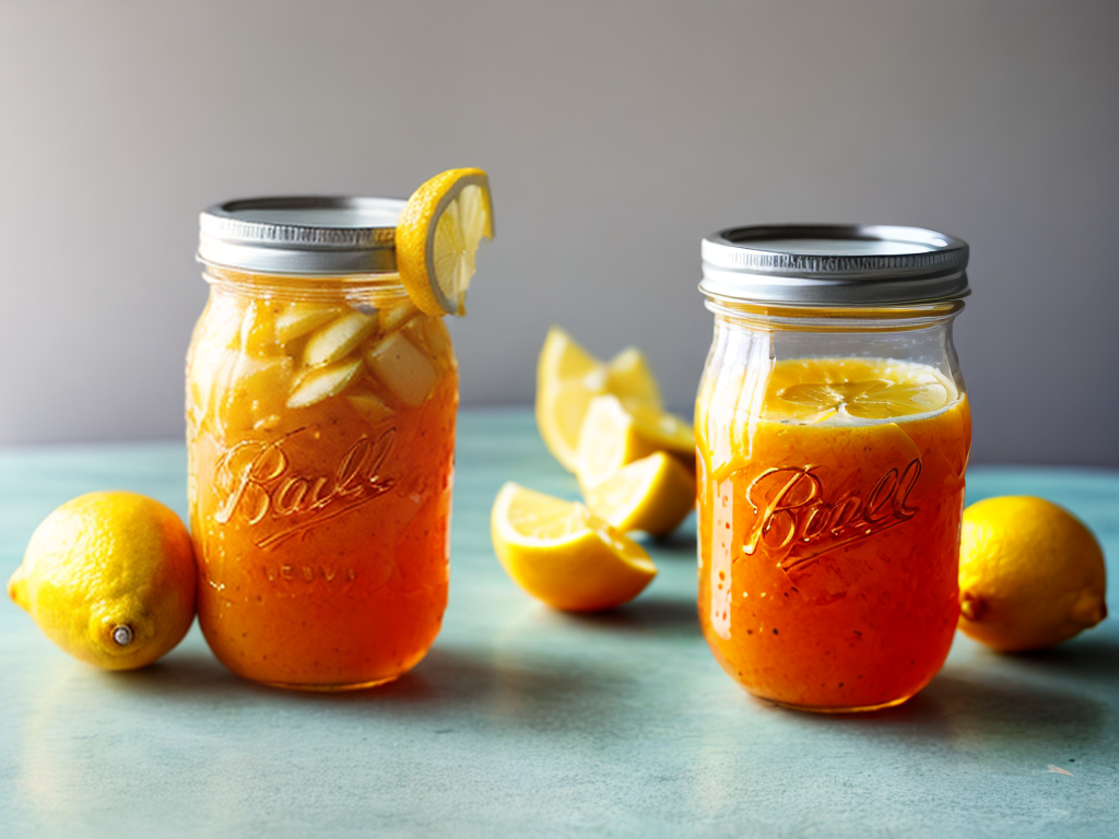 a jar of homemade lemon jam