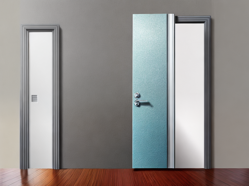 medium shot of a door closing