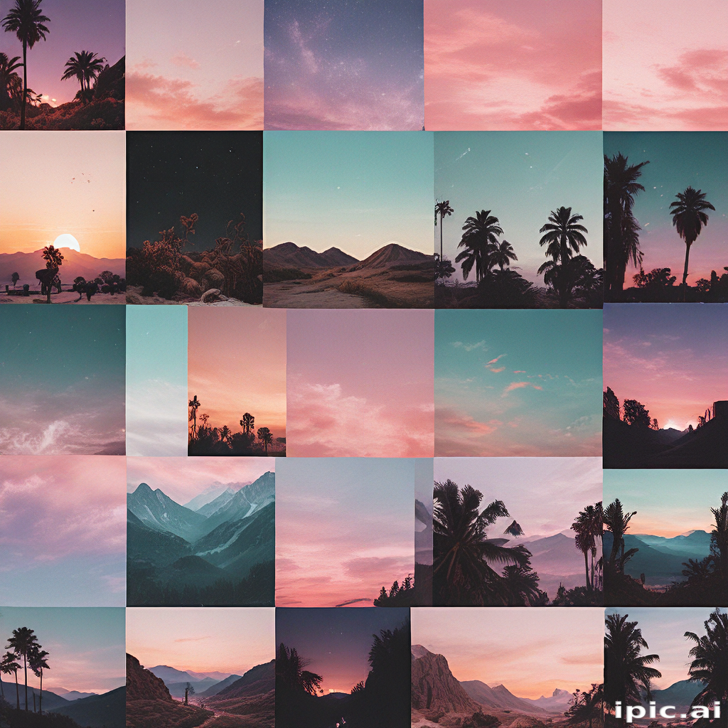 Stunning Collage of Serene Sunsets and Majestic Mountain Landscapes