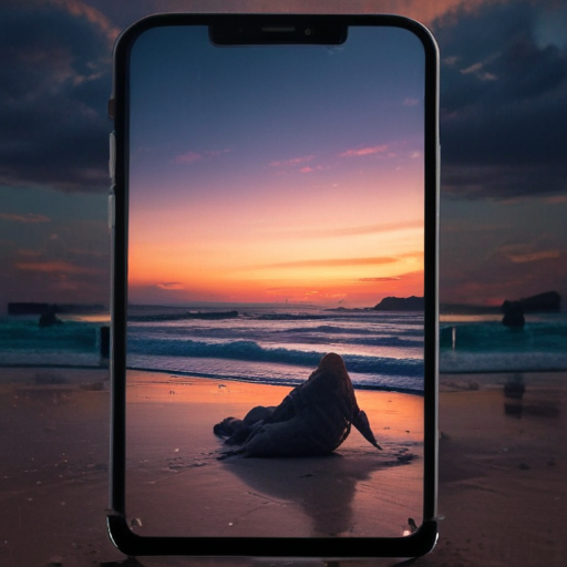 Capturing the Beauty of a Sunset Over the Ocean Through a Phone