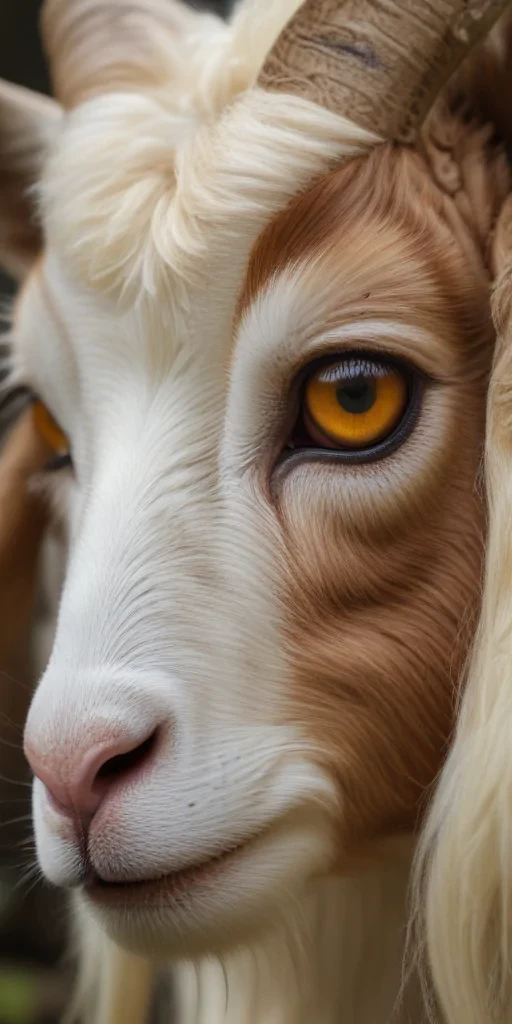 Close-Up Portrait of a Beautiful Goat with Striking Features and ...