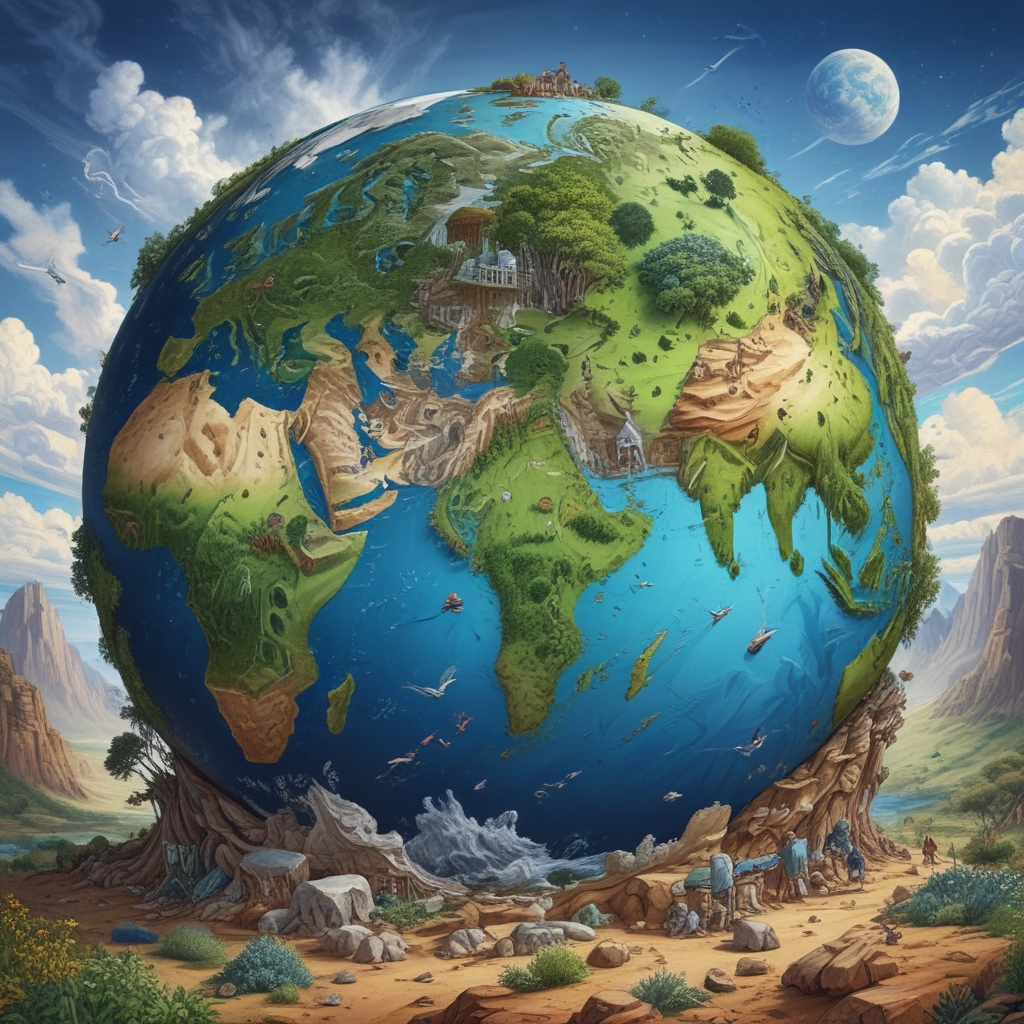 Vibrant Earth: A Whimsical Representation of Our Planet’s Diverse ...
