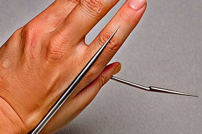 Hand with nail driven through it