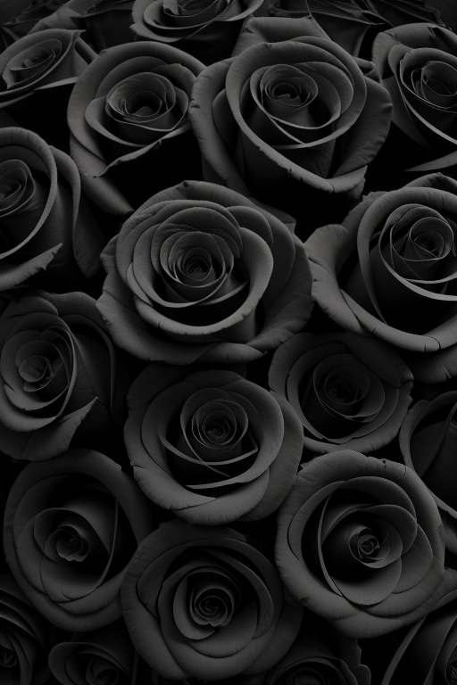 Beautiful Arrangement of Deep Black Roses Creating an Elegant Floral ...
