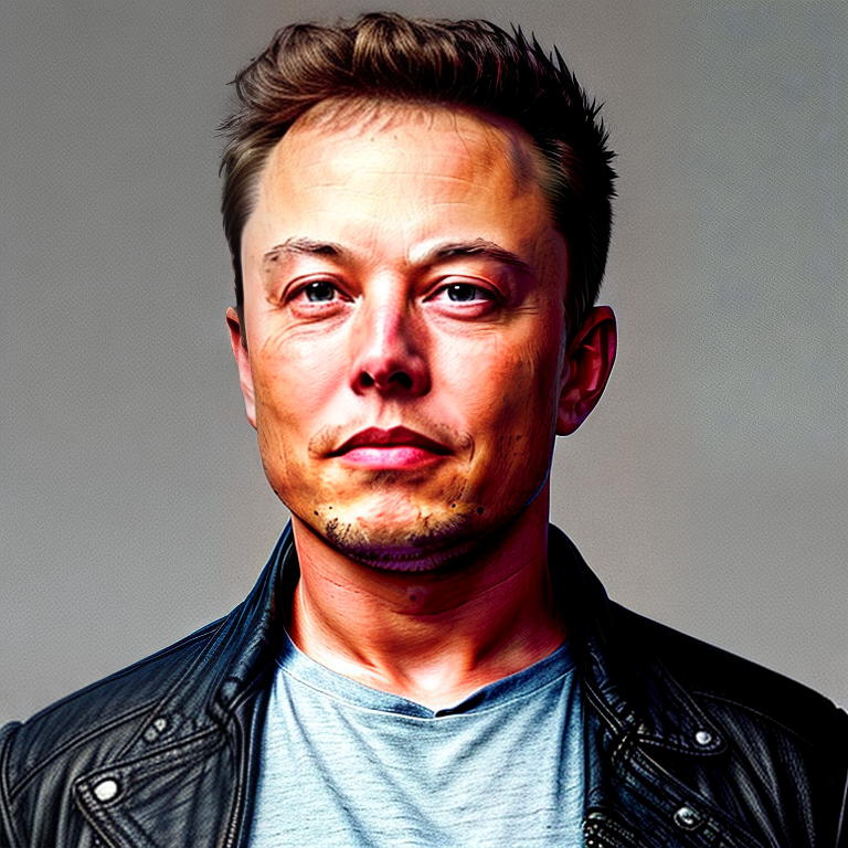 Elon Musk Buys Facebook, High Detail Face, High Resolution, Artstation