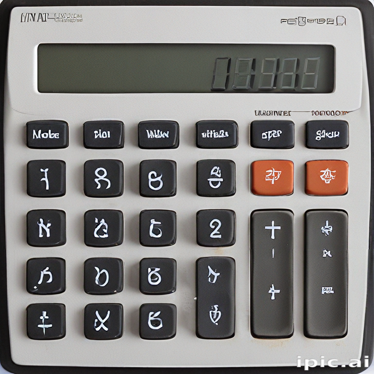 A Unique Calculator Displaying Numbers and Symbols in Unfamiliar Characters