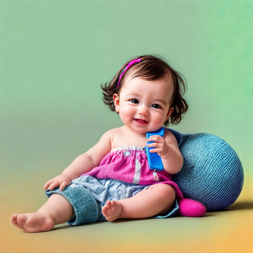 Most Beautiful Joyful Cute Baby Digital Art (copy-right free)