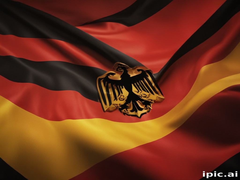 Symbolic Representation of Germany's National Flag with Elegant Eagle ...