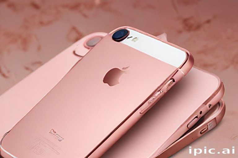 Stylish Collection of Rose Gold Apple iPhones on a Soft Background