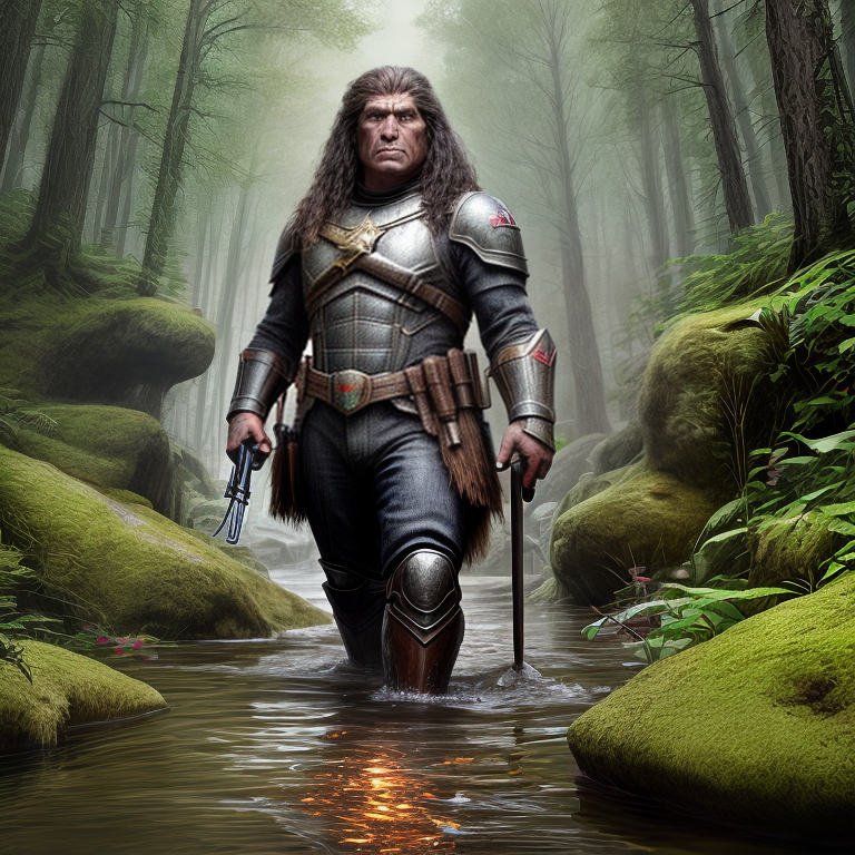 US Congressman Marjorie Taylor Greene as a neanderthal in the swamp