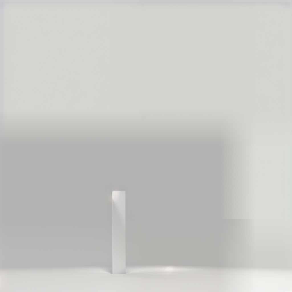 A Minimalist Abstract Scene Featuring a Single Vertical White Structure ...