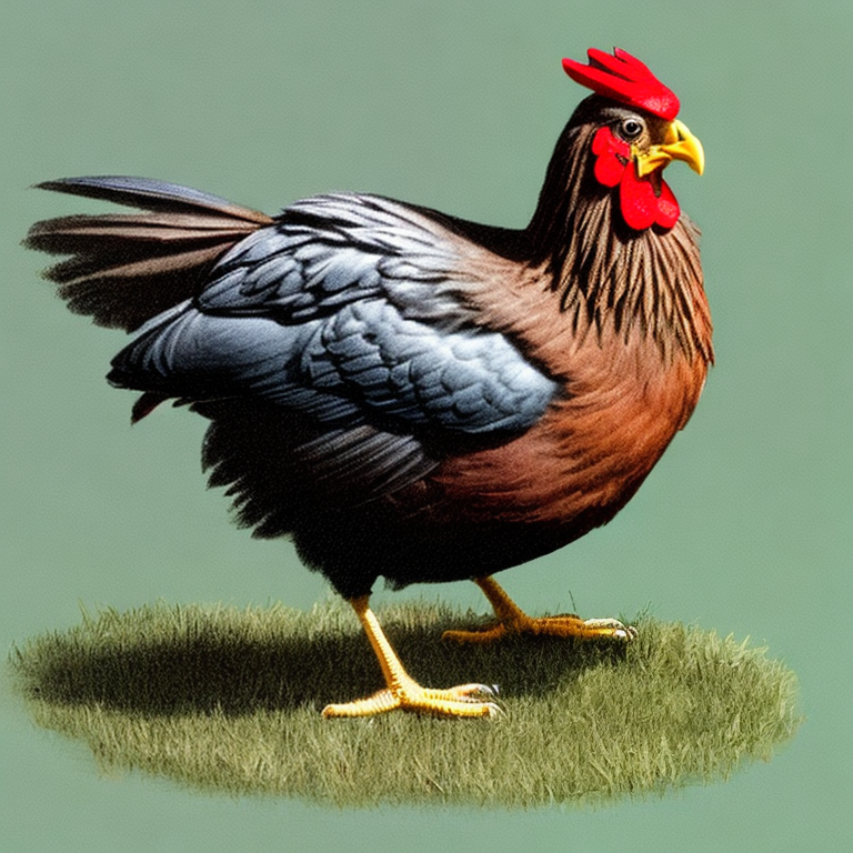 A communist Soviet chicken from the times of the golden age of the ...
