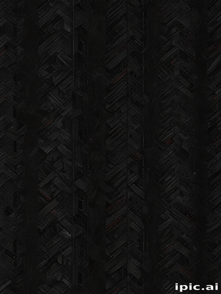 Abstract Black Pattern Featuring Intricate Textures and Geometric Designs