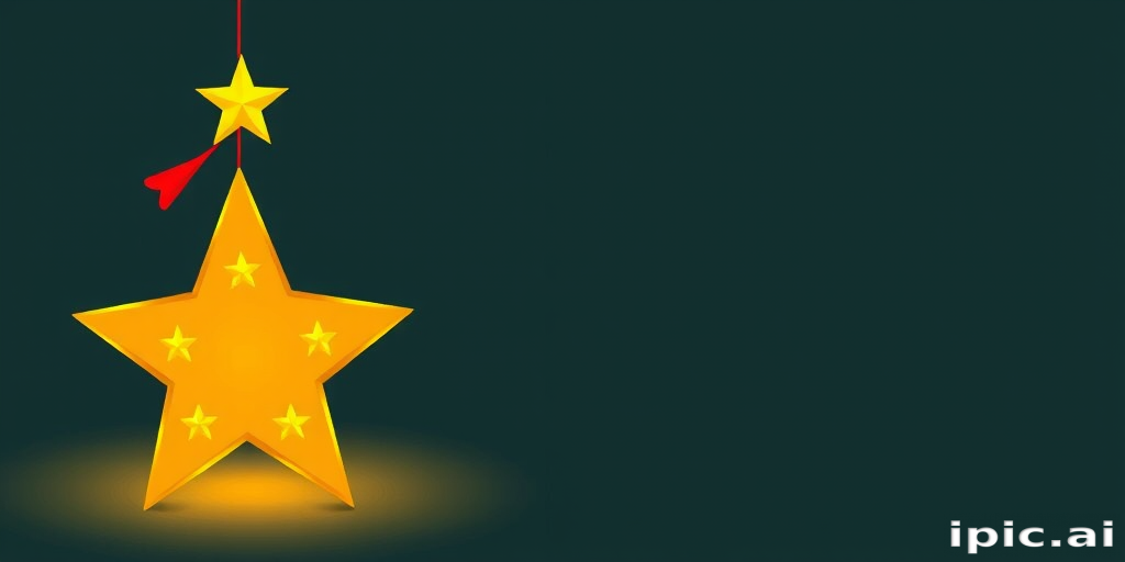 Glowing Decorative Stars Hanging Against a Dark Background with Soft Light