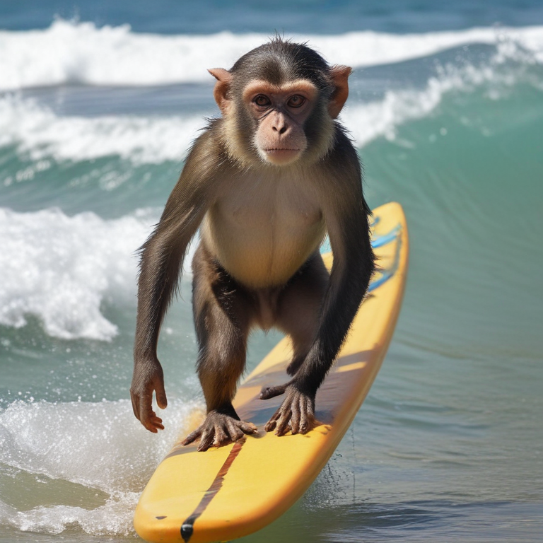 surfing monkey