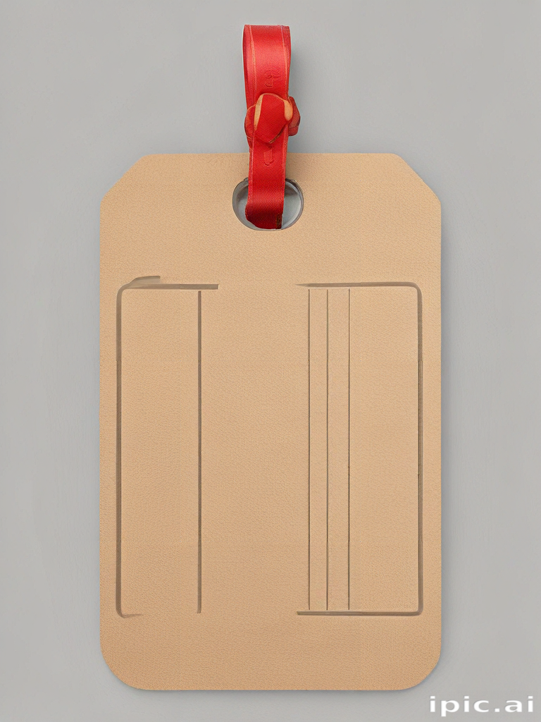 Blank Identification Tag with Red Strap for Personal Labeling and ...