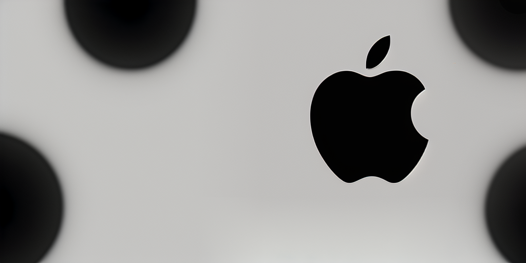 Modern Apple Logo Prominently Displayed Against a Minimalistic ...