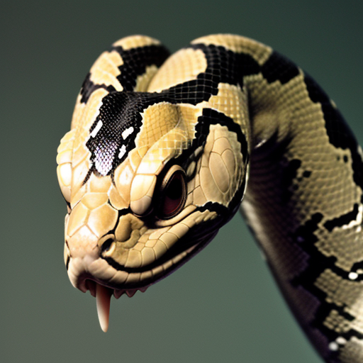 Close-Up View of a Strikingly Beautiful Python with Unique Patterns