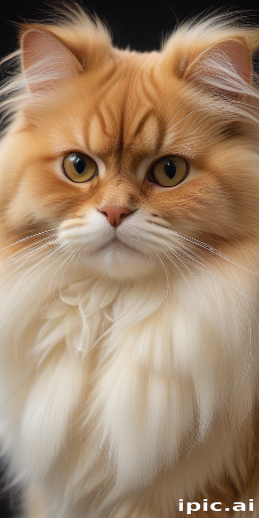 A Majestic Orange Cat with Luxurious Fur and Captivating Eyes.