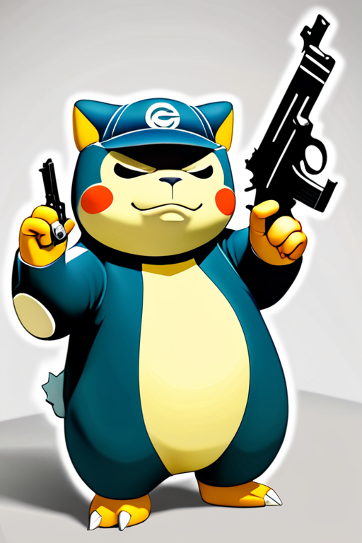 gangster snorlax with a glock