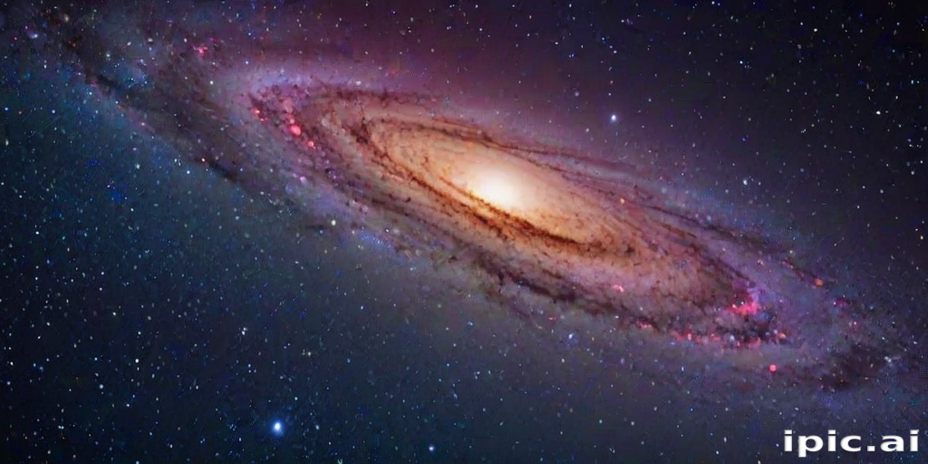 Stunning Cosmic View of the Andromeda Galaxy in Vibrant Colors