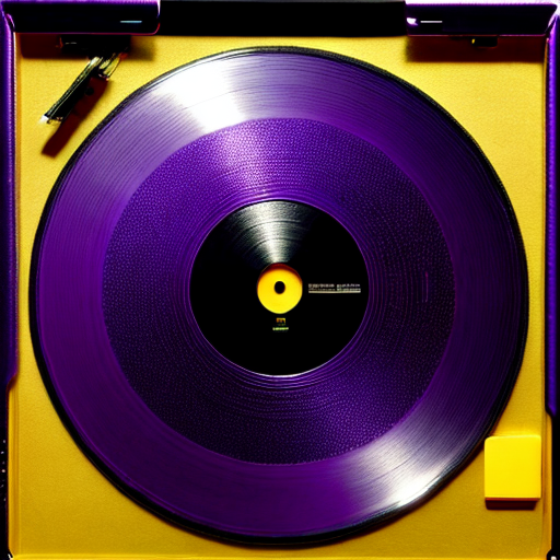 Purple vinyl record