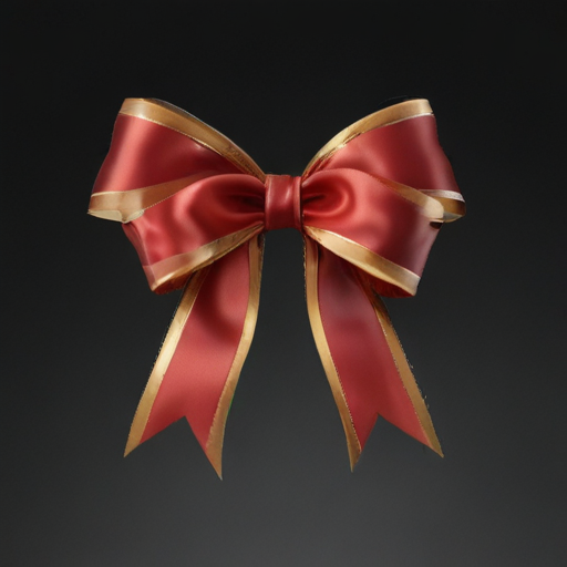 Elegant Red and Gold Ribbon Bow Perfect for Gift Wrapping and Decorations