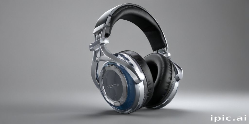Stylish and Modern Over-Ear Headphones with a Sleek Chrome Finish