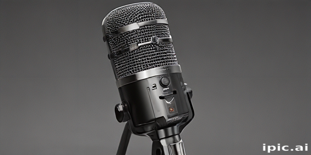 High-Quality Microphone on Stand Ready for Professional Audio Recording