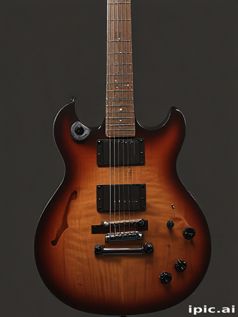 Beautifully Crafted Electric Guitar with Rich Sunburst Finish and ...