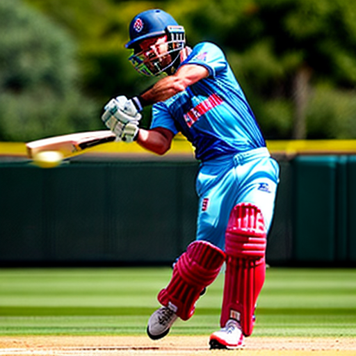 Cricketer with my facial features hitting a pull shot over square leg