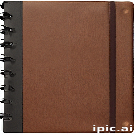 Elegant Brown Binder with Unique Clip Closure for Organized Document ...