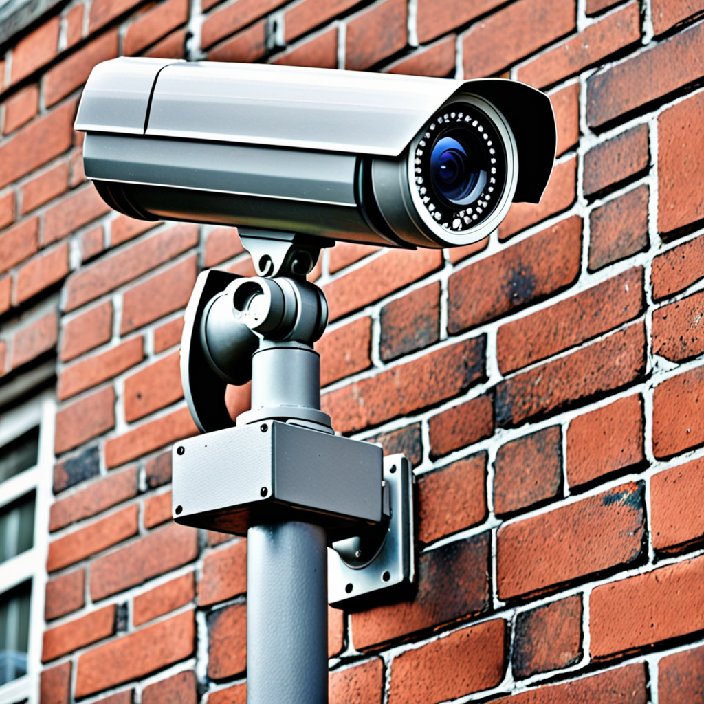 Create photo a people watching CCTV