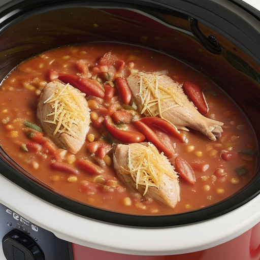 Delicious Slow-Cooked Chicken with Tomatoes, Corn, and Cheddar Cheese ...