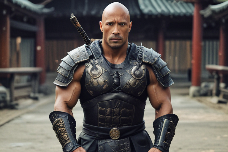 The rock in samurai armour