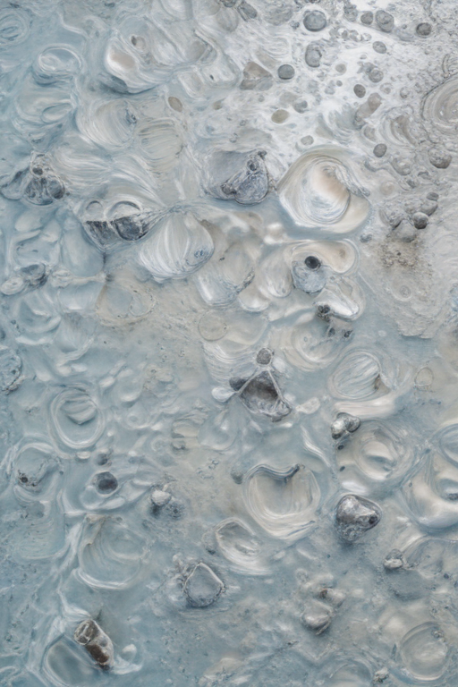 Abstract Close-Up of Unique Textures in Natural Mud and Stones
