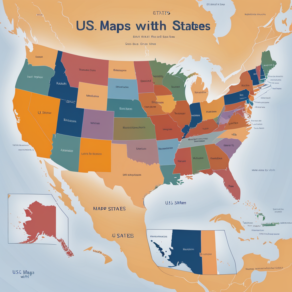 Detailed Map of the United States Highlighting Each State's Unique ...