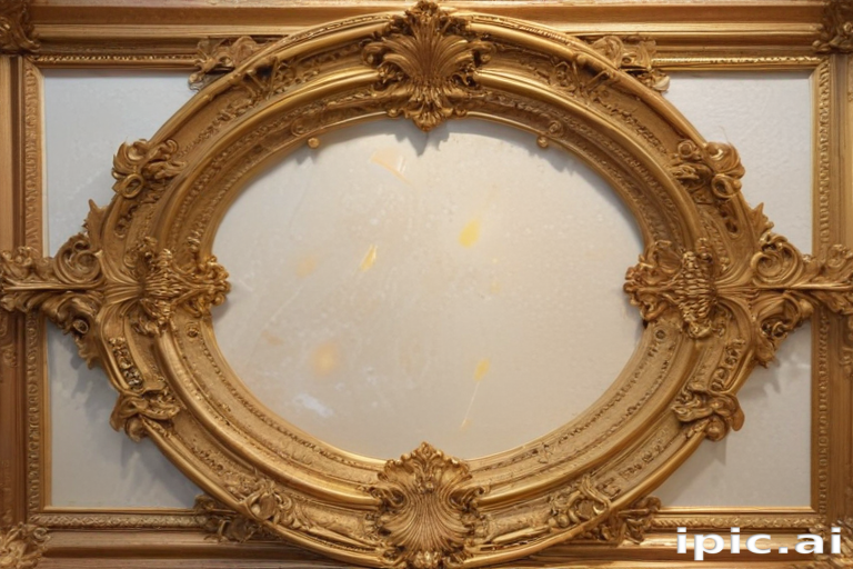 Elegant Gold Ornate Picture Frame Ready for a Beautiful Artwork Display