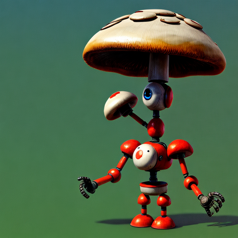 mushroom person robot