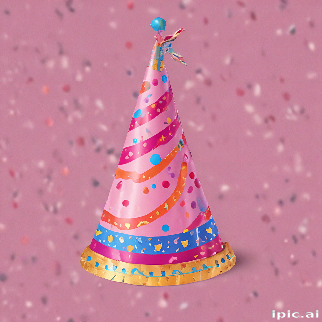 Colorful Party Hat with Festive Decorations for Celebrating Special ...