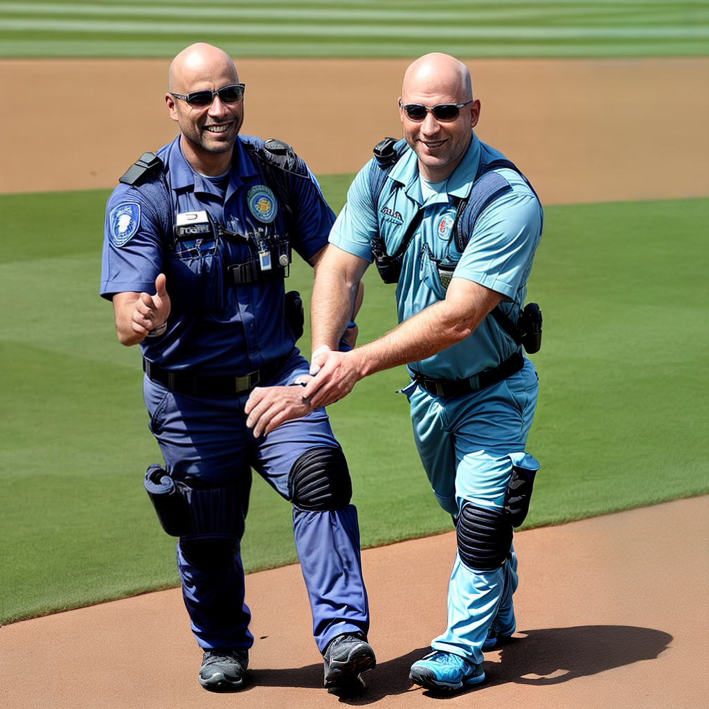 a bald paramedic with bionic arms and legs