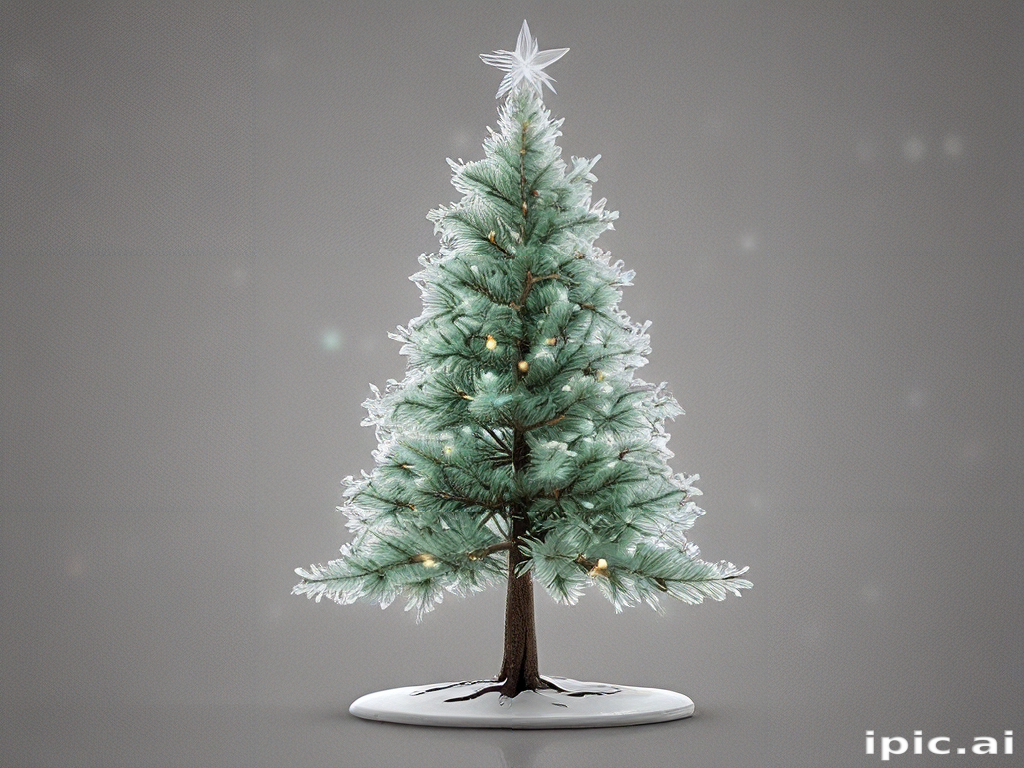 A Beautifully Decorated Christmas Tree Sparkling with Soft White Lights.