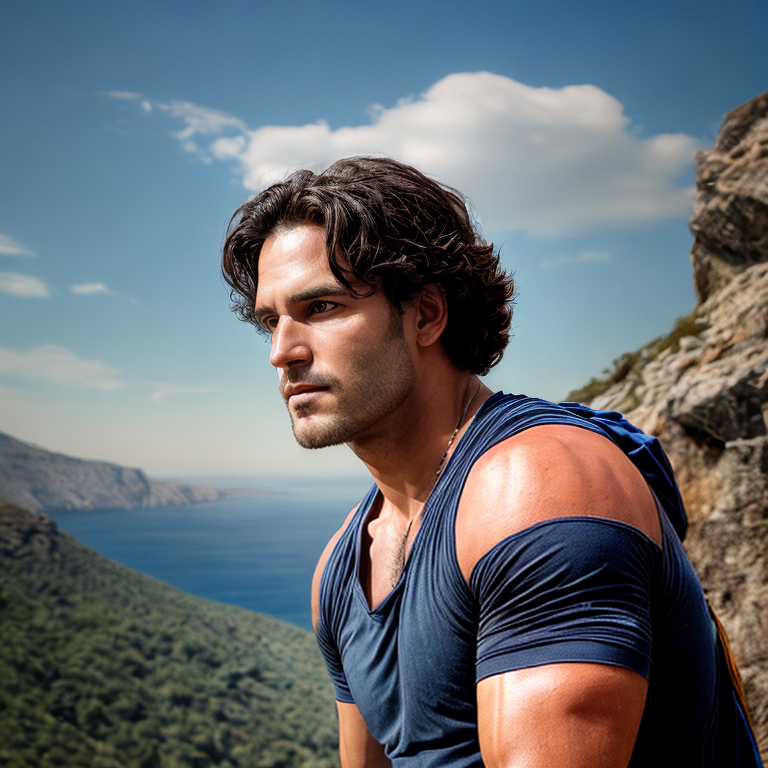 promethee greek god rock portrait art