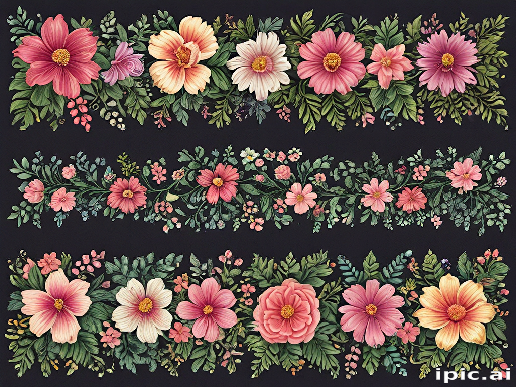 Vibrant Floral Patterns Featuring a Beautiful Array of Colorful Blossoms